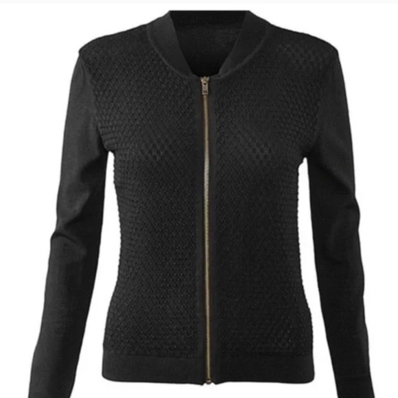 CAbi | Jackets & Coats | Cabi Bomber Sweater | Poshmark
